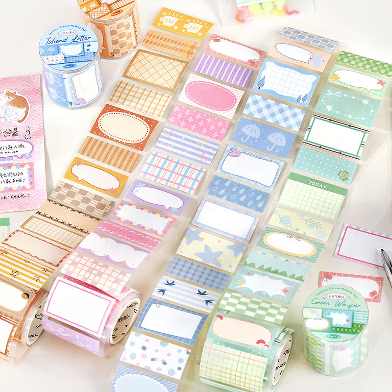 Light Color Fragments Series Die Cutting Writing Paper Tape – Journaldream