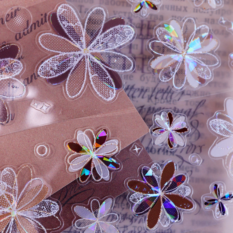 Whole Roll 4.5cm*6m Cappuccino Die Cutting Shell Light/Flash PET Tape ...