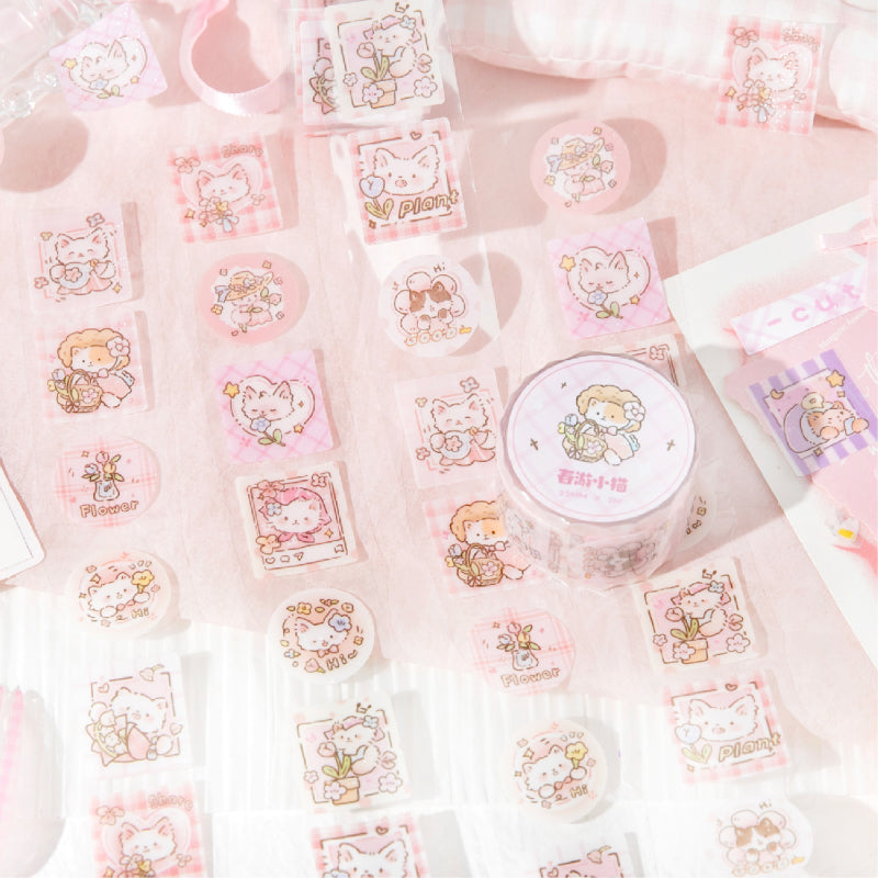 Heal Soft Cat Series Die Cutting Flash PET Tape – Journaldream