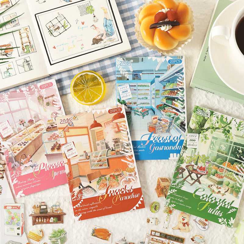 20PCS Delicious Time Series sticker book – Journaldream