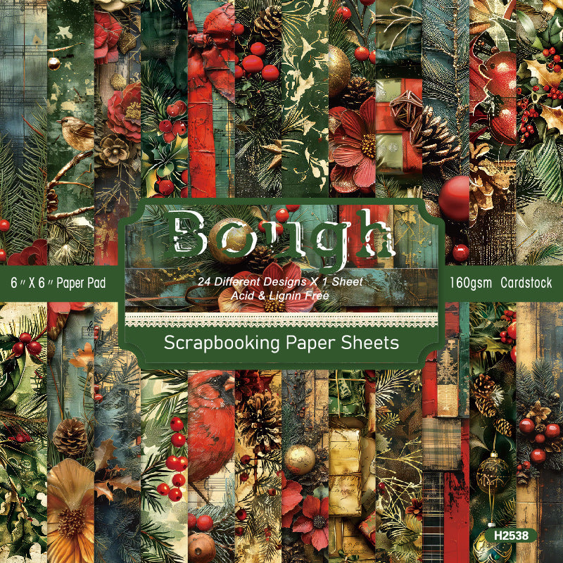 24PCS Bough background paper – Journaldream