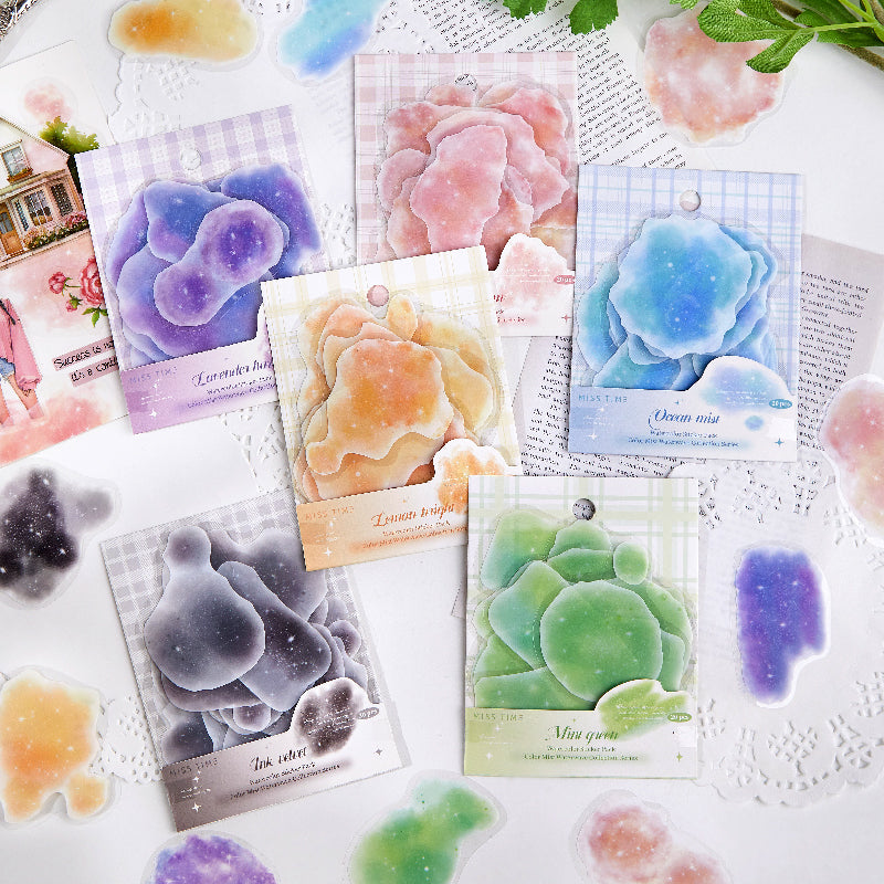 20PCS Colorful Mist Water Ripple Series sticker – Journaldream