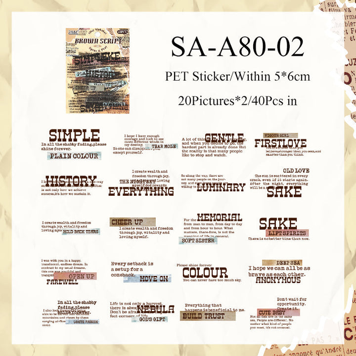 Whispers between words series sticker – Journaldream