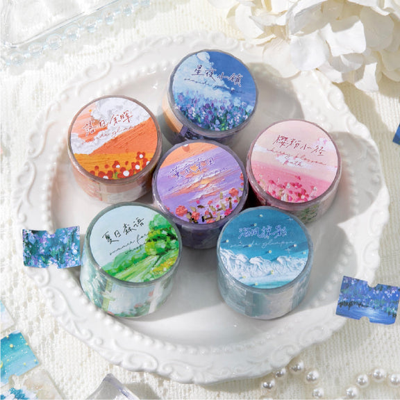 Pen Tip Travelogue Series Die Cutting Flash Self-adhesive Tape ...